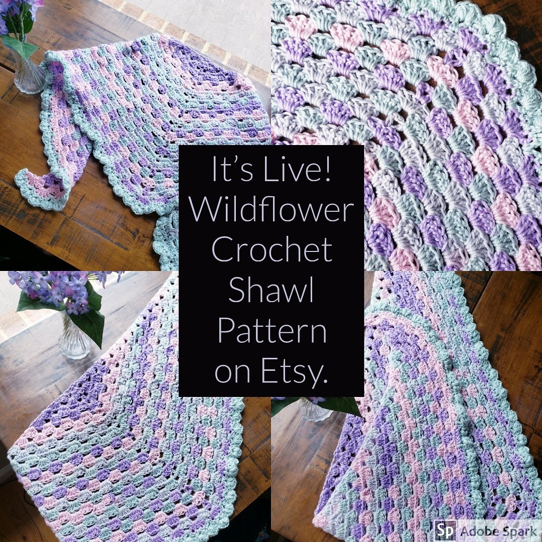 Wildflower Crochet Shawl Pattern Now Available on Etsy, LoveCrafts, and ...