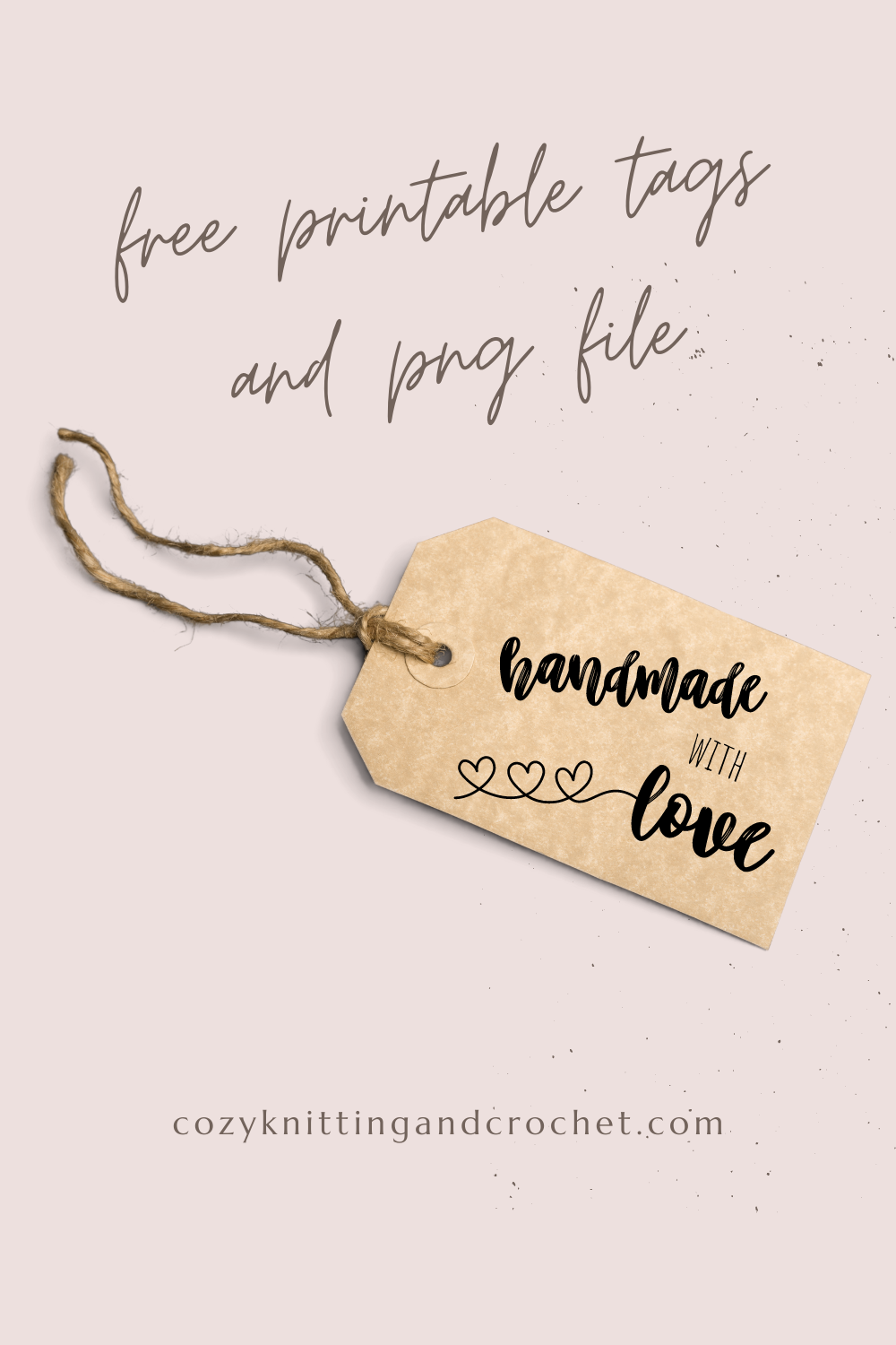 Free Handmade with Love Printable Tags – Cozy Knitting and Crochet